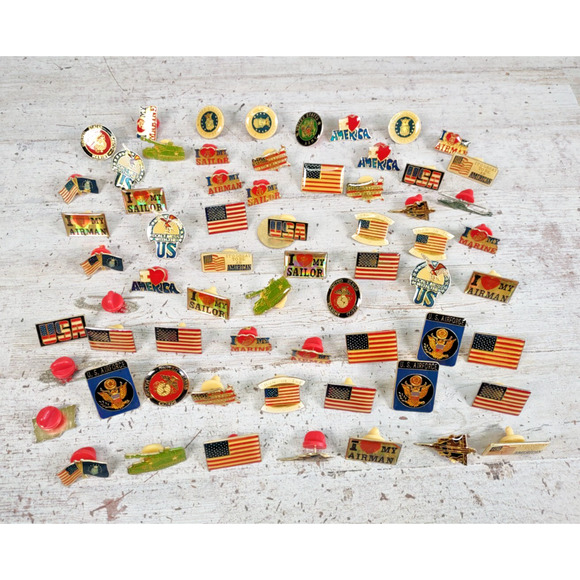 Unbranded | Jewelry | 66 Vintage Usa American Military Enamel Lapel ...